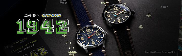 Introducing The AVI-8 X Capcom 1942 Flyboy Automatic LE Watches ...